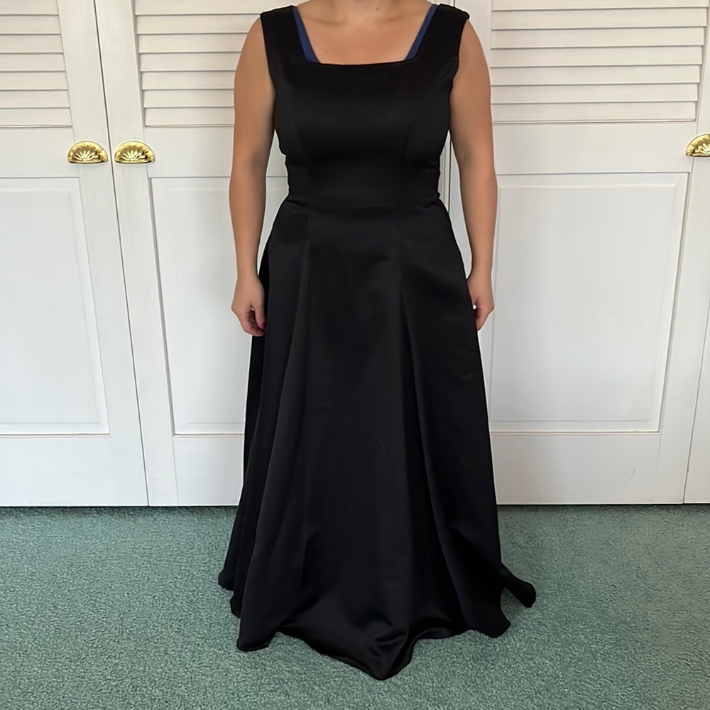 Rivar’s Black Concert Choir Dress, A-Line Ball-Gown - Gem